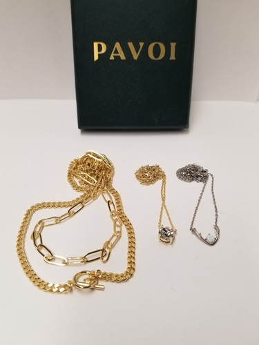 Pavoi 14k Yellow & White Gold Plated Different Style Necklaces (Lot Of ...