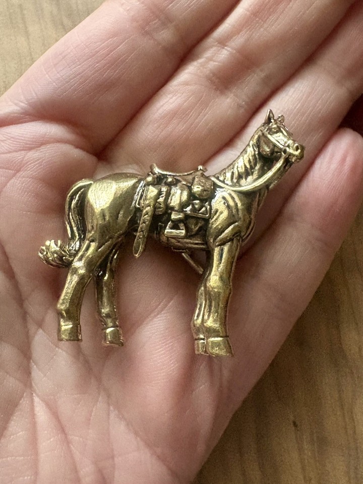 Beautiful Detailed Miniature Solid Brass Horse Figurine Ornament | eBay UK