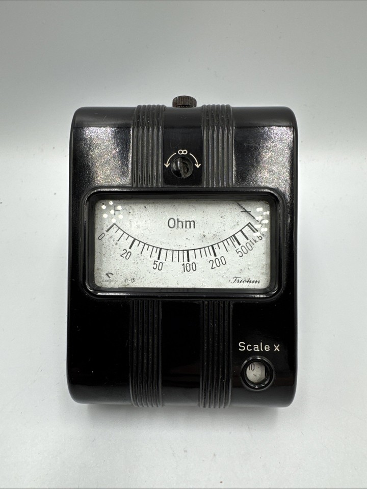 Vintage Gossen Germany Ohmmeter Ohm Meter Bakelite In Leather Case ...