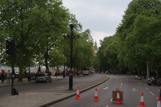 Photo A3 View of the Westminster Clock Tower from the Embankment London ...