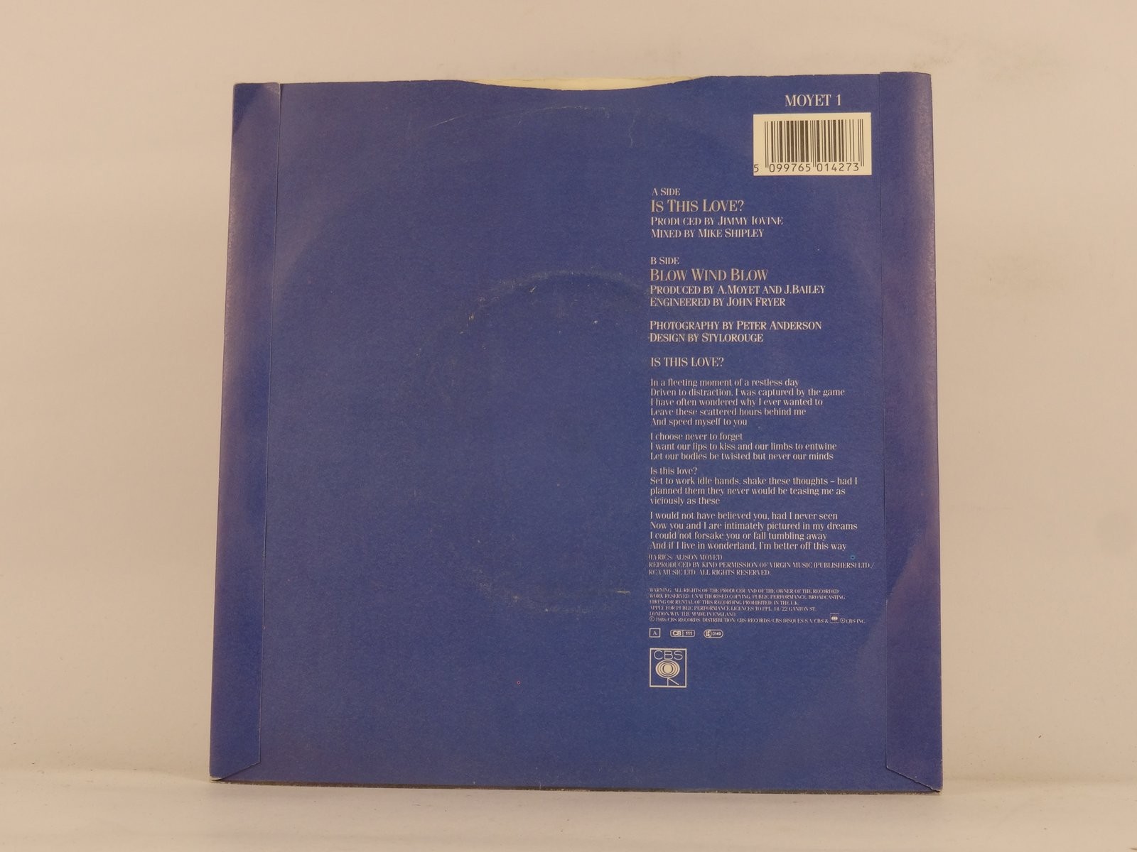 ALISON MOYET IS THIS LOVE (116) 2 Track 7" Single along with Picture ...