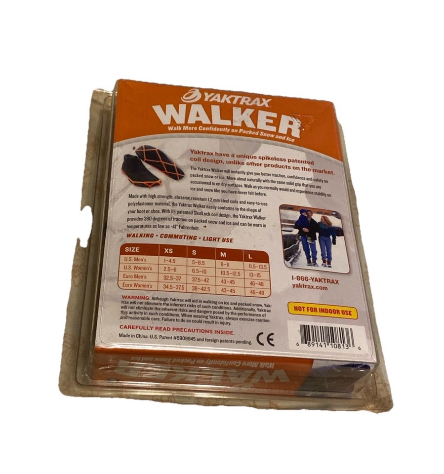 Yaktrax Traction Walker for Walking on Snow and Ice - Size Small | eBay