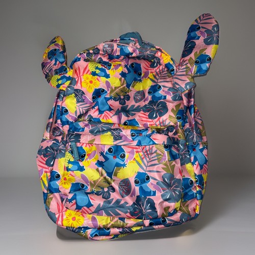 Disney Store Lilo & Stitch Hawaiian Floral Tropical Print Backpack W ...