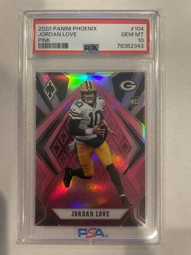 2020 Phoenix Jordan Love Pink /199 RC PSA 10 GEM MINT Packers Rookie ...
