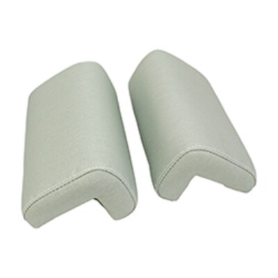 Arm Rests Pair Silver Canvas Wood w/ Metal Frame Clip for Farmall 350 ...