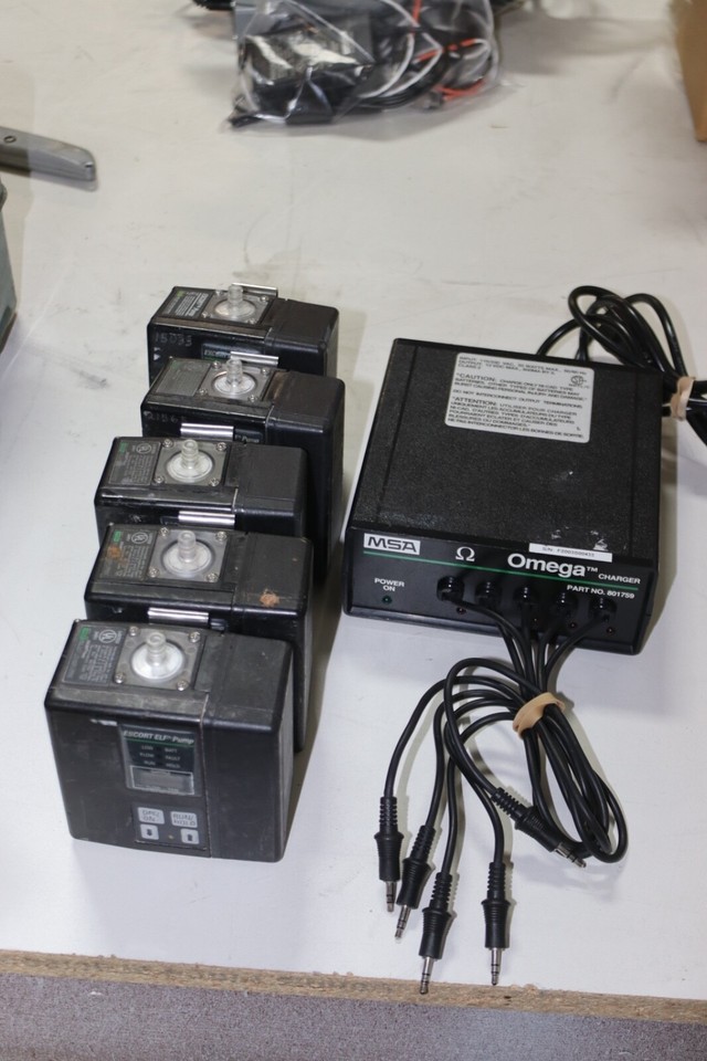 MSA Escort elf personal sampling pump SET OF 5 WITH CHARGER | eBay