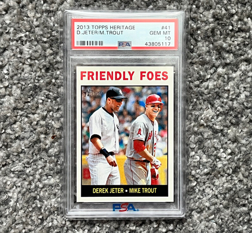 2013 Topps Heritage Derek Jeter Mike Trout - Friendly Foes - PSA 10 ...