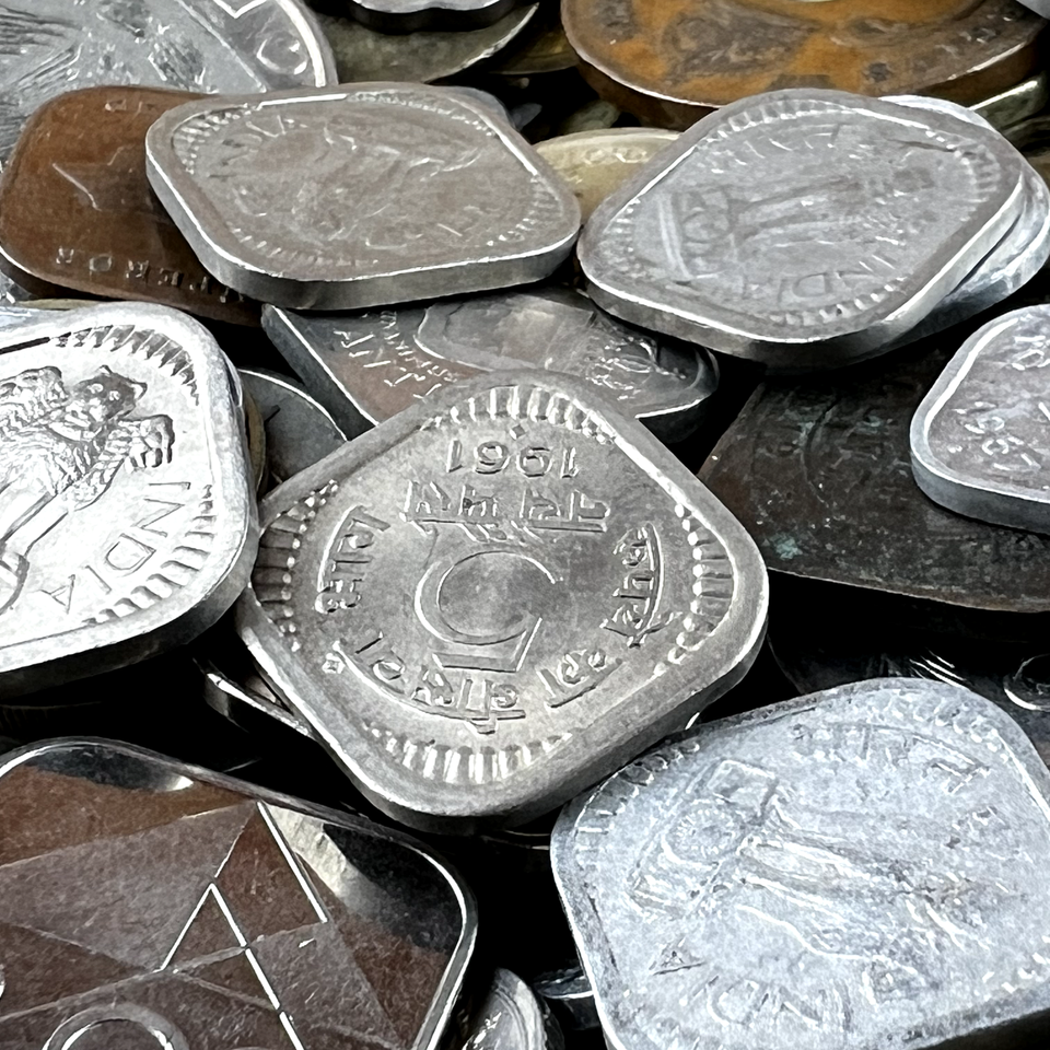 Collection of 500 Coins with Unusual Shapes: Square, Heptagon, and ...