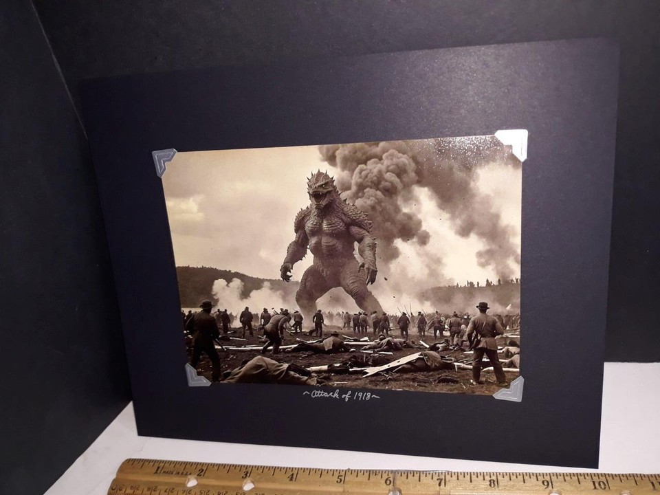 Antique Monster Attack War Photograph "Attic Find" 5"x7" Strange, Oddity | eBay