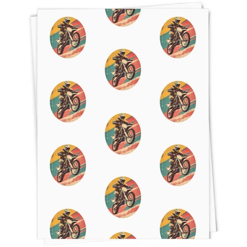 'Retro Dirt Bike Rider' Gift Wrap / Wrapping Paper / Gift Tags ...