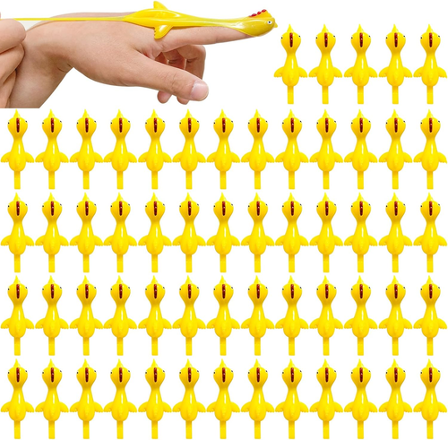 60PCS Finger Slingshot Chicken Rubber,Flick Stretchable Chicken Toys ...