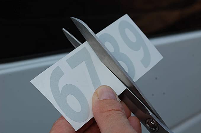 0-9 Reflective Numbers Red Sticker Vinyl Decals CHOOSE 1" - 12" Set Of ...