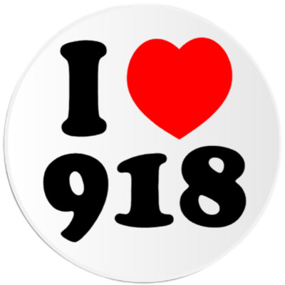 I Love 918 - Circle Sticker Decal 3 Inch - Area Code Tulsa Oklahoma | eBay