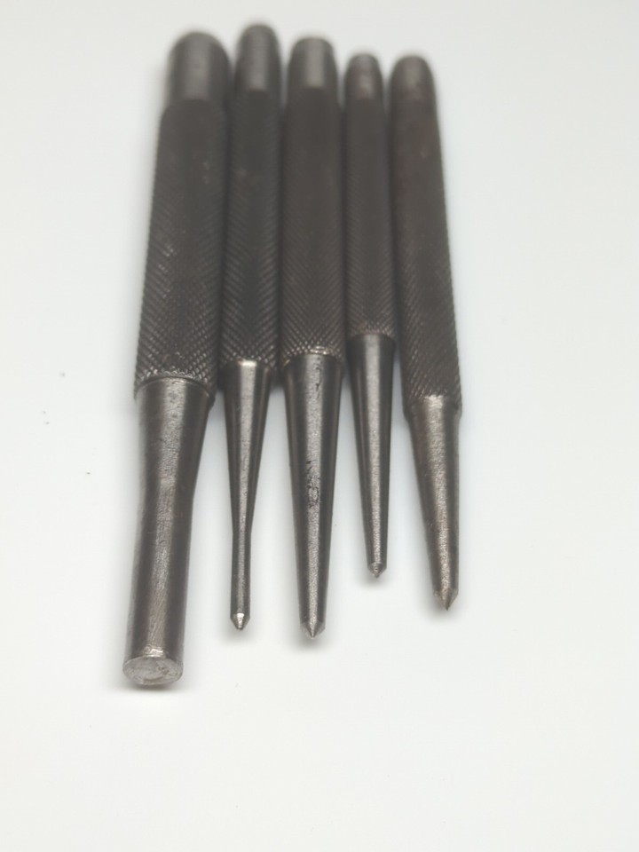 Vintage 9 PC Set Of L.S Starrett Drive Pin Punches Assortment Excellent ...