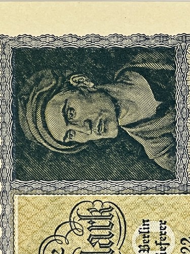 GERMAN VAMPIRE NOTE 1922 10,000 MARK GERMANY "SMALL" Crisp Unc ...