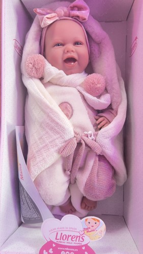 Llorens Dolls Lala 40CM Realistic BABY DOLL WITH HANDMADE BLANKETS and ...