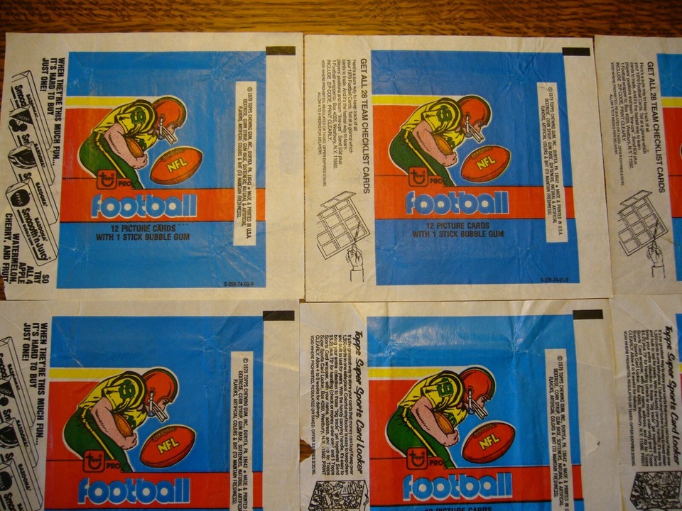 Lot 14 Topps 1979 NFL Football Empty Wax Pack Wrappers - No Cards ...