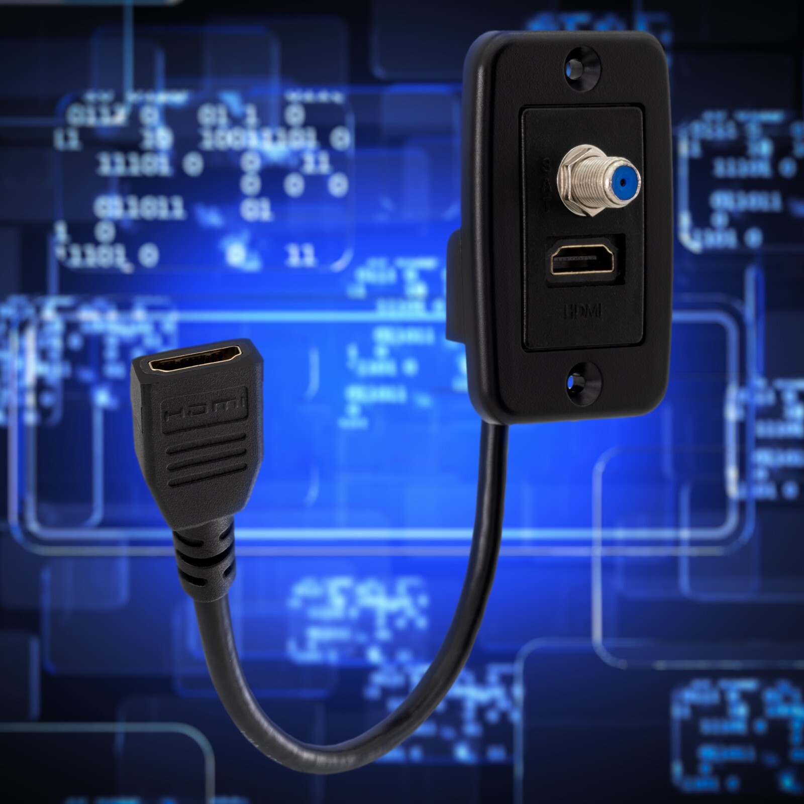 RecPro RV Cable TV Hookup Coaxial Cable Connector and HDMI Wall Plate ...