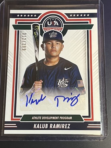 Kalub Ramirez Auto 2022 Panini USA Stars & Stripes ADP1-KR Autograph ...
