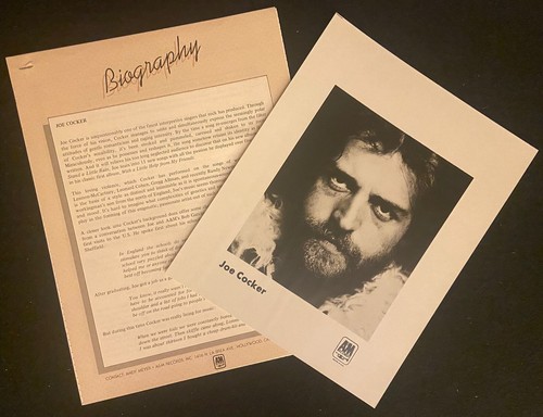 JOE COCKER 1974 LP PRESS KIT PHOTO BIO SHEETS | eBay