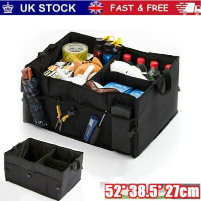 Car Boot Organiser Portable Foldable Heavy Duty Large Car Boot Tidy ...