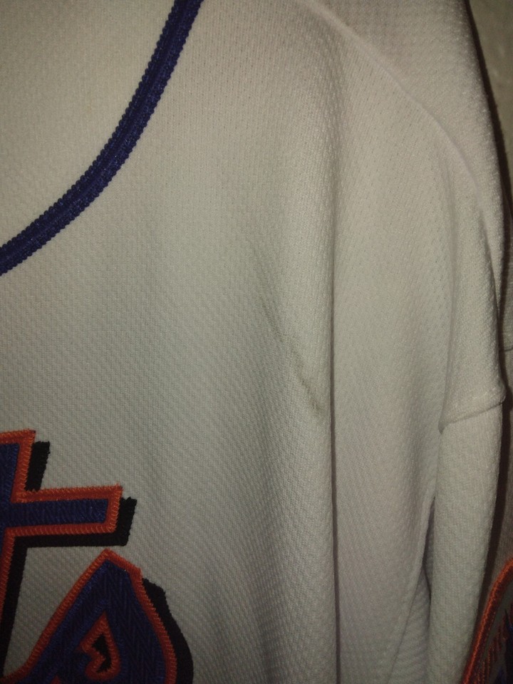 2010 Game Issued Worn Majestic New York Mets John Maine Home White Jersey MLB 48 | eBay