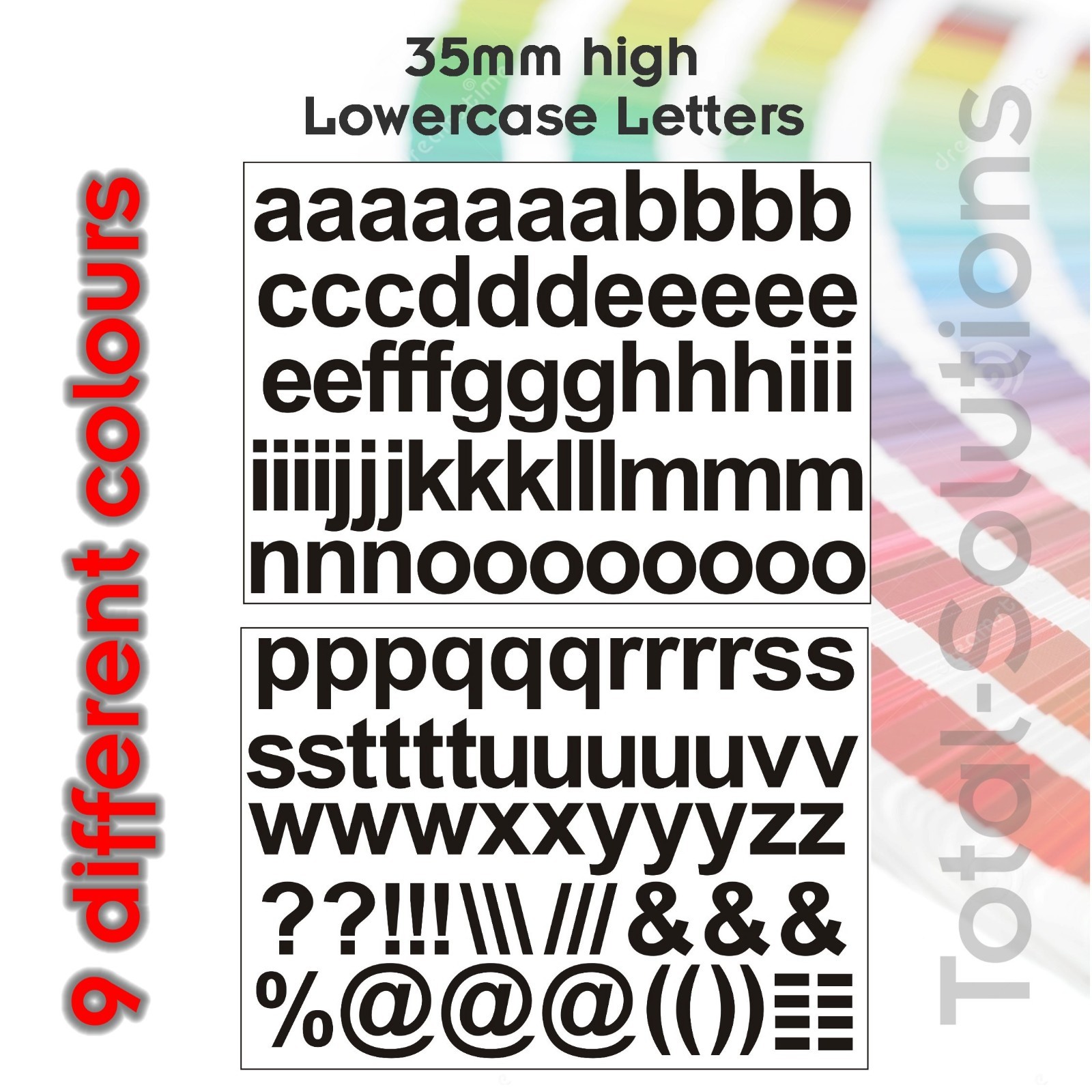 13mm - 50mm Self Adhesive Vinyl Alphabet Letters and Numbers - Upper ...