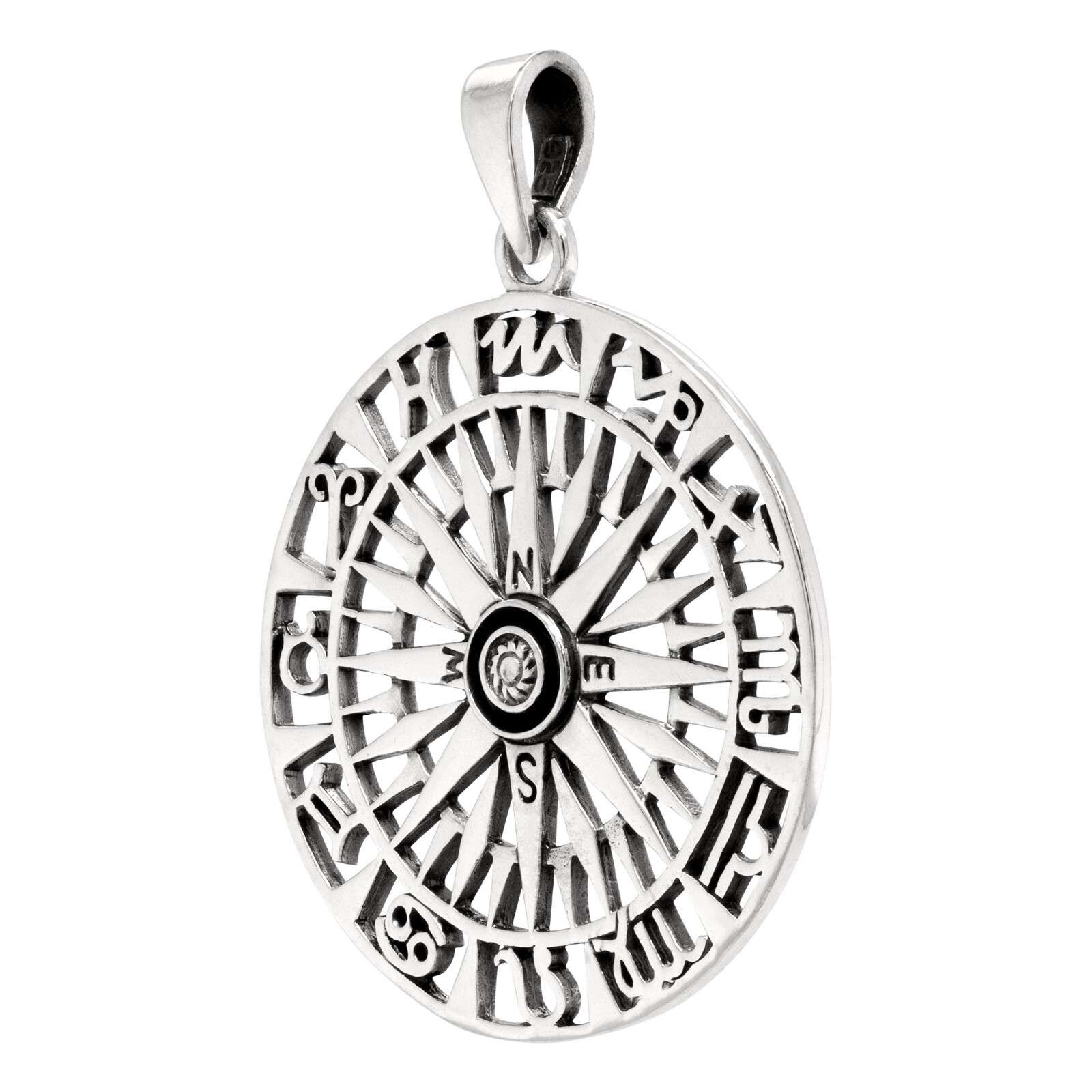 Zodiac Compass Sterling Silver 925 Pendant | eBay