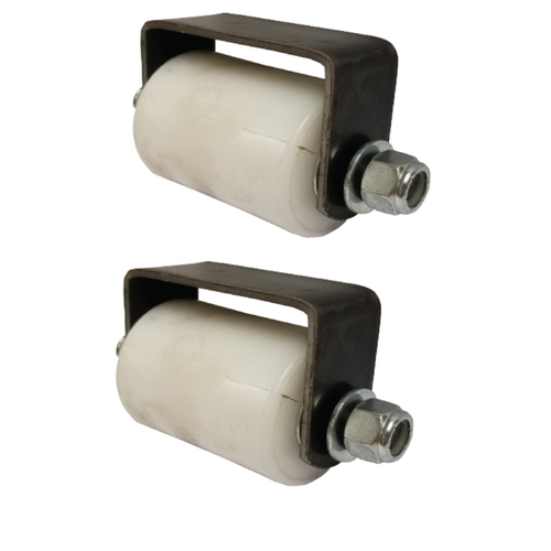 3" Sliding Gate Rubber Guide Roller Weldable Steel Mounting Bracket w ...