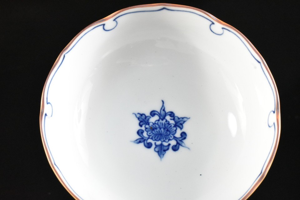 T219: Japanese Kiyomizu-ware Colored porcelain DESSERT BOWL/dish Bundle ...