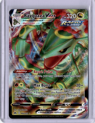 2023 Pokémon SWSH: Crown Zenith Rayquaza VMAX (102) #102/159 | eBay