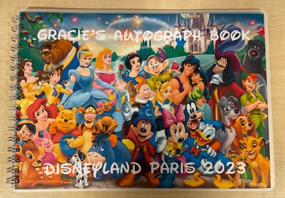 Personalised Disney Autograph Book with Choice of 10 Covers see note re ...