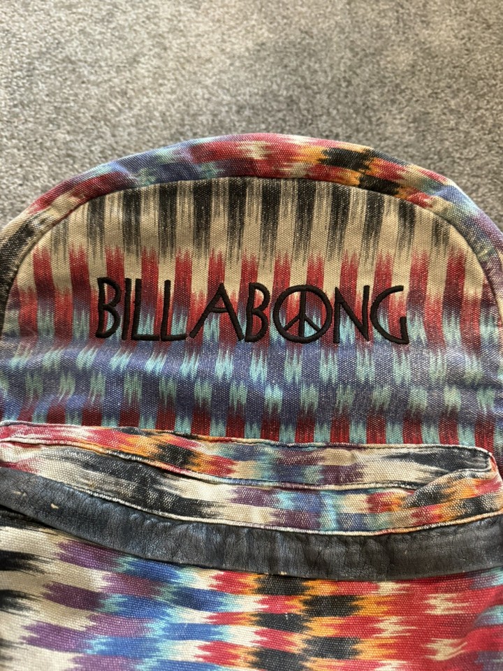 Vintage Billabong Rave Coachella Backpack American Pattern Bag Trippy ...