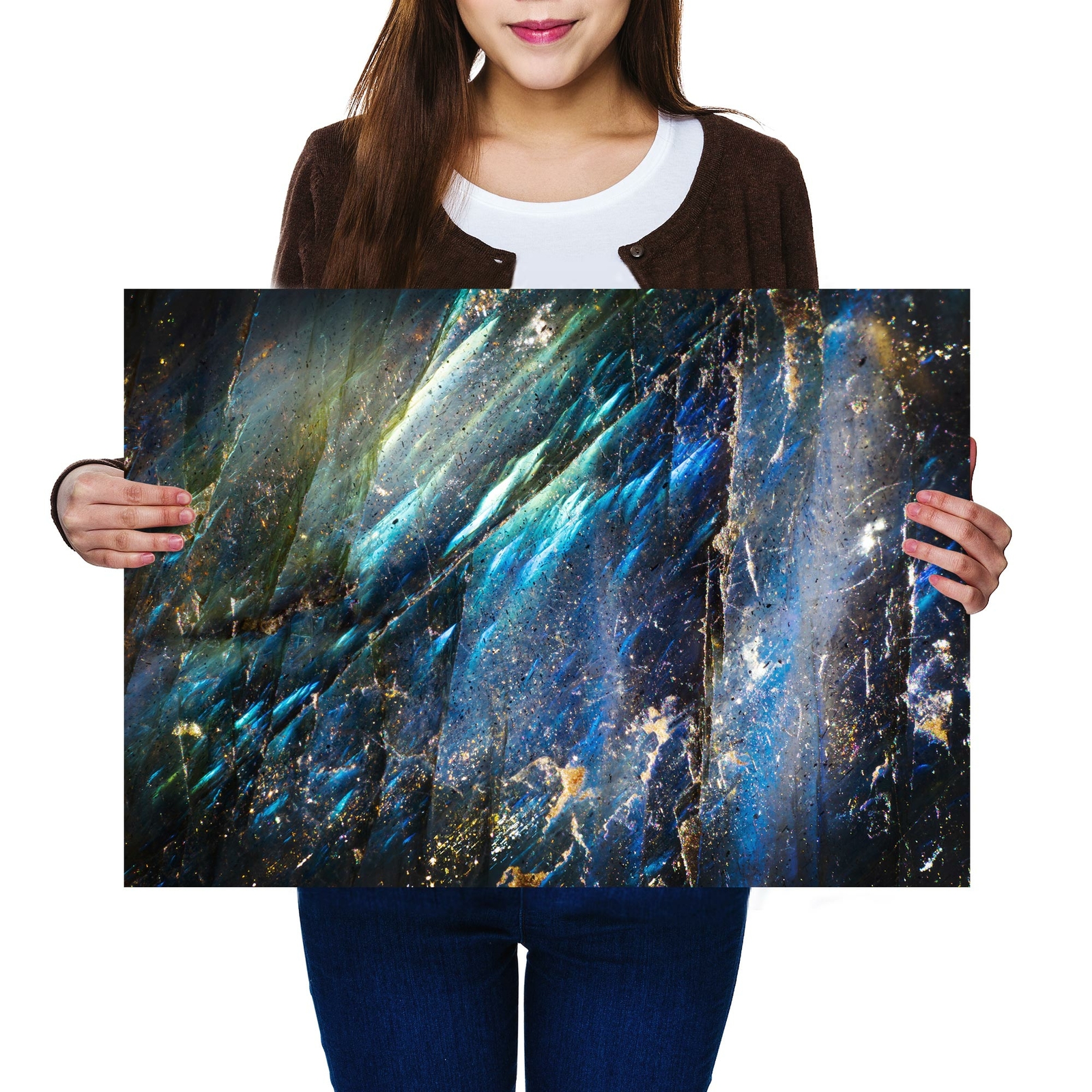 A2 - Macro Blue Crystal Moonstone Poster 59.4X42cm280gsm #3438 | eBay UK