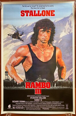 Rolled US Poster Rambo III Richard Crenna Sylvester Stallone Peter ...