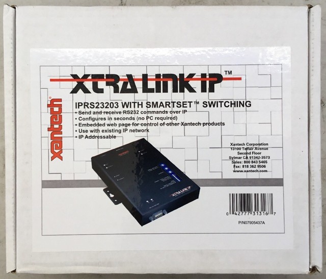 Xantech Xtra Link IP Network Control Interface Switch Smart-set ...