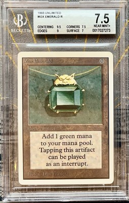 Mox Emerald Unlimited BGS 7.5 MTG Magic the Gathering | eBay