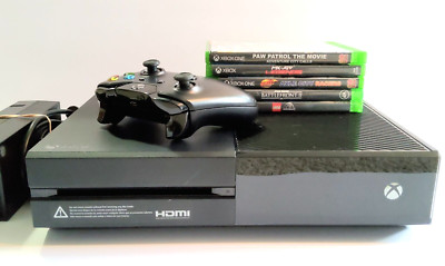 Microsoft Xbox One 1TB Model 1540 Black with 5 Games & controller | eBay