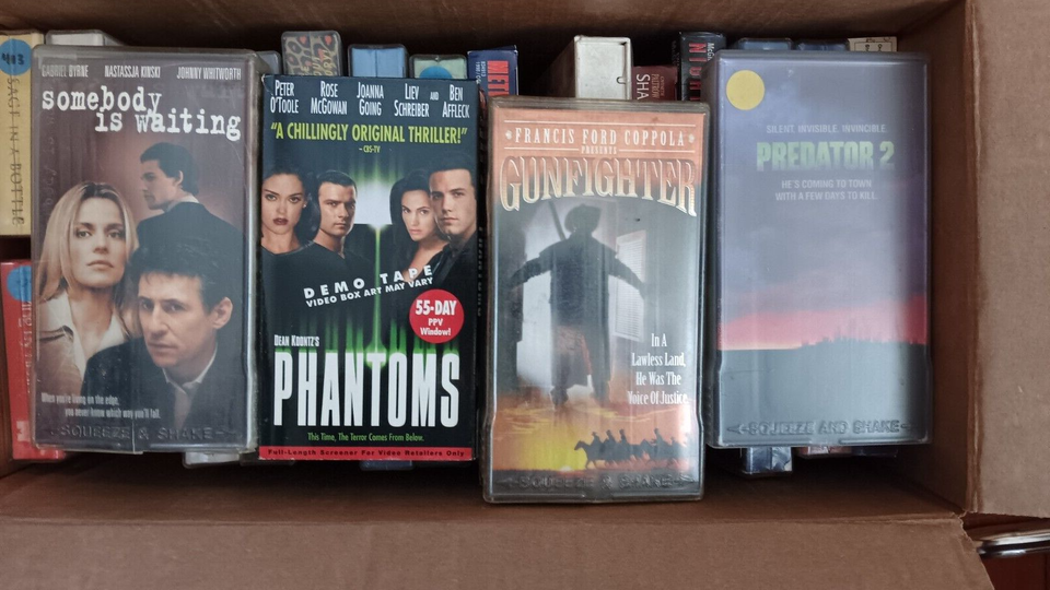 Mixed Lot of 36 VHS Movies Former Rentals Most with protectors, Some ...