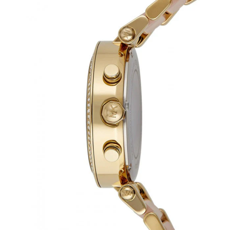 Michael Kors Parker Gold Dial Two Tone Steel Strap Watch for Women ...