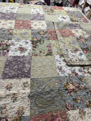 Greenland Home Fashions Blooming Prairie Patchwork Quilt & 1 Sham #605 ...