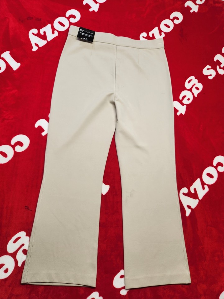 Jones New York JNY Women’s XL Beige Ponte Flare Mid Calf Pants Stretch ...