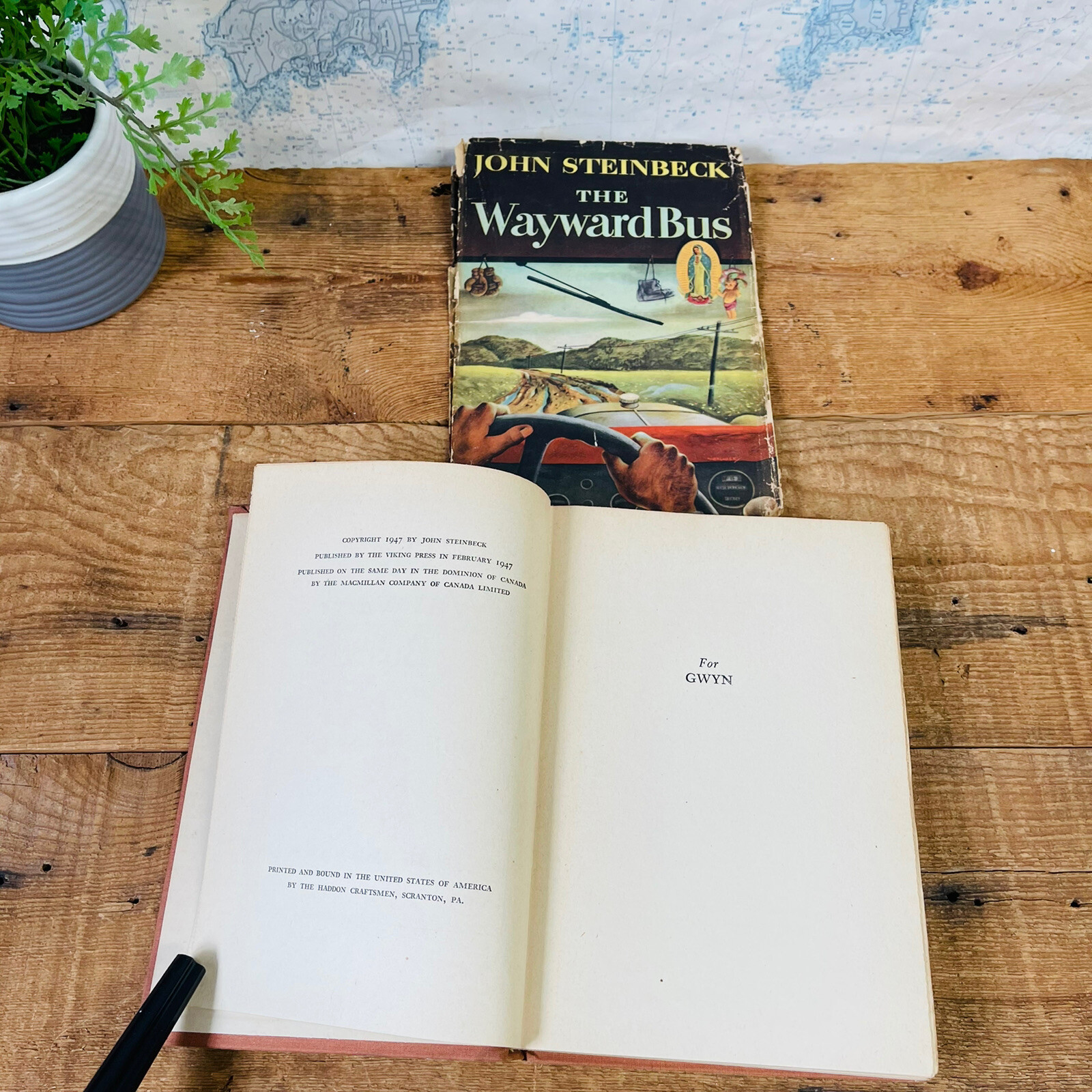 1947 The Wayward Bus by John Steinbeck 1st Edition/1st Printing? DJ ...