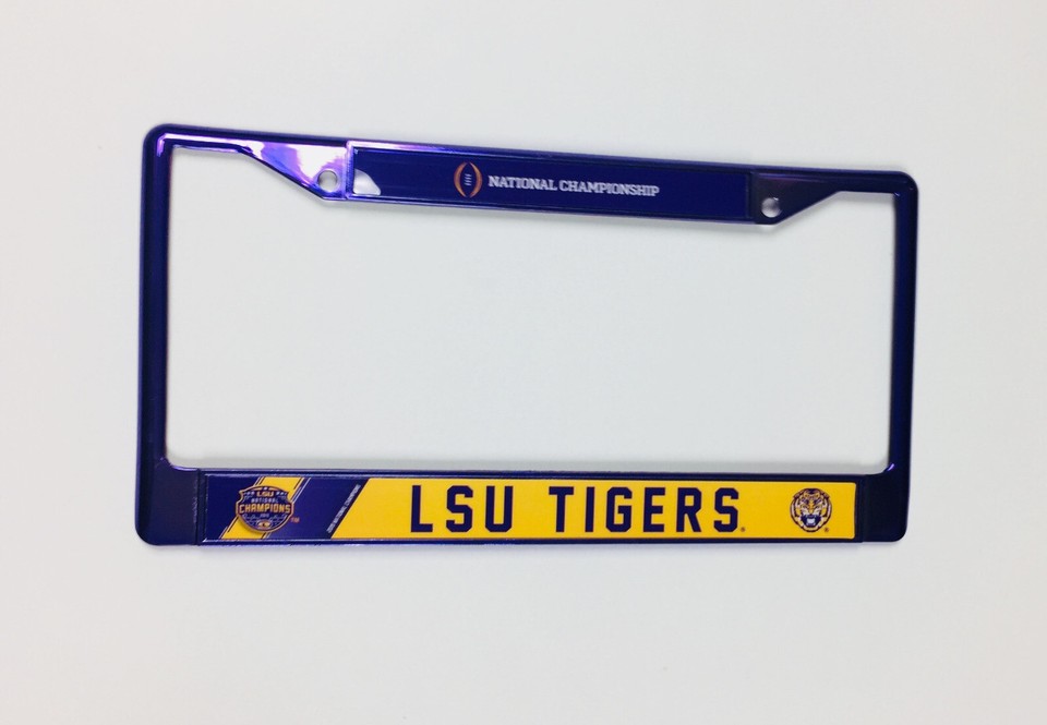 LSU Tigers 2019 National Champs Color Chrome License Plate Frame 6"x12 ...