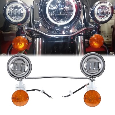 LED Passing Lights Turn Signals Bar Kit For Harley Softail Heritage ...