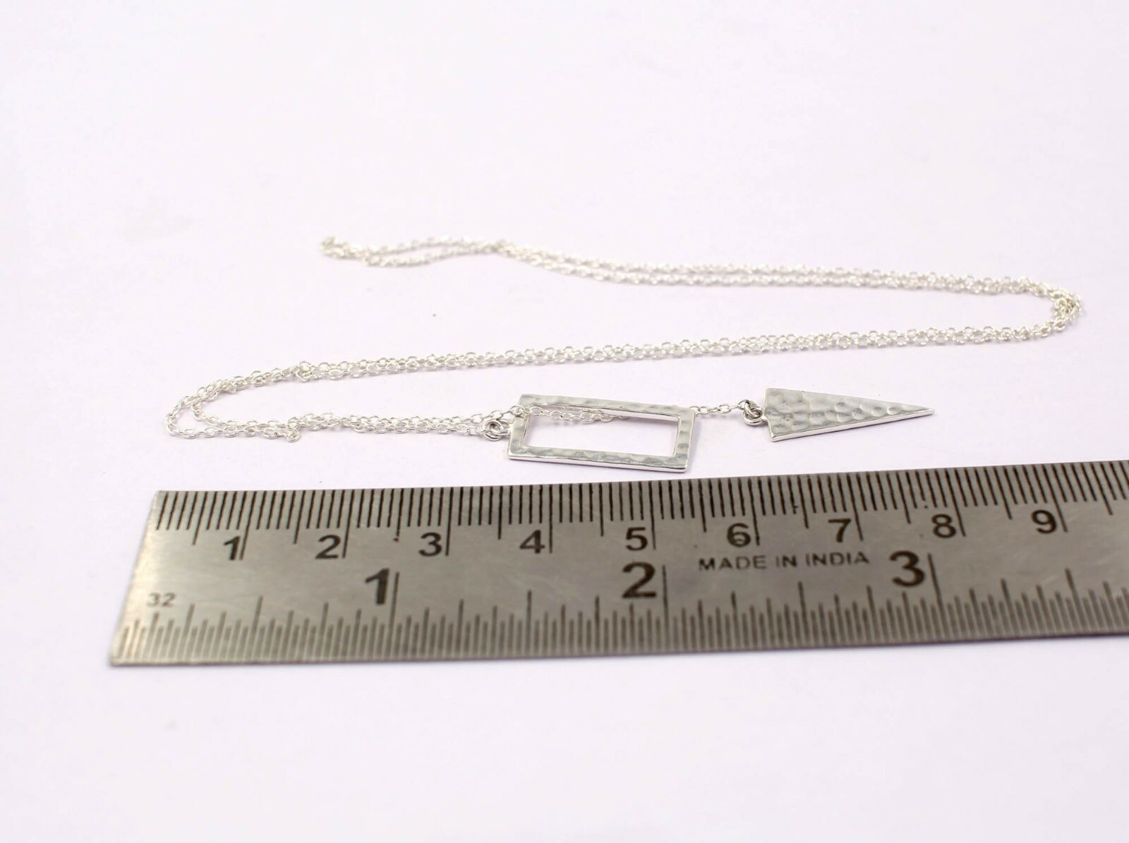Plain Silver Front Open Necklace 925 Sterling Silver Casual Wear ...