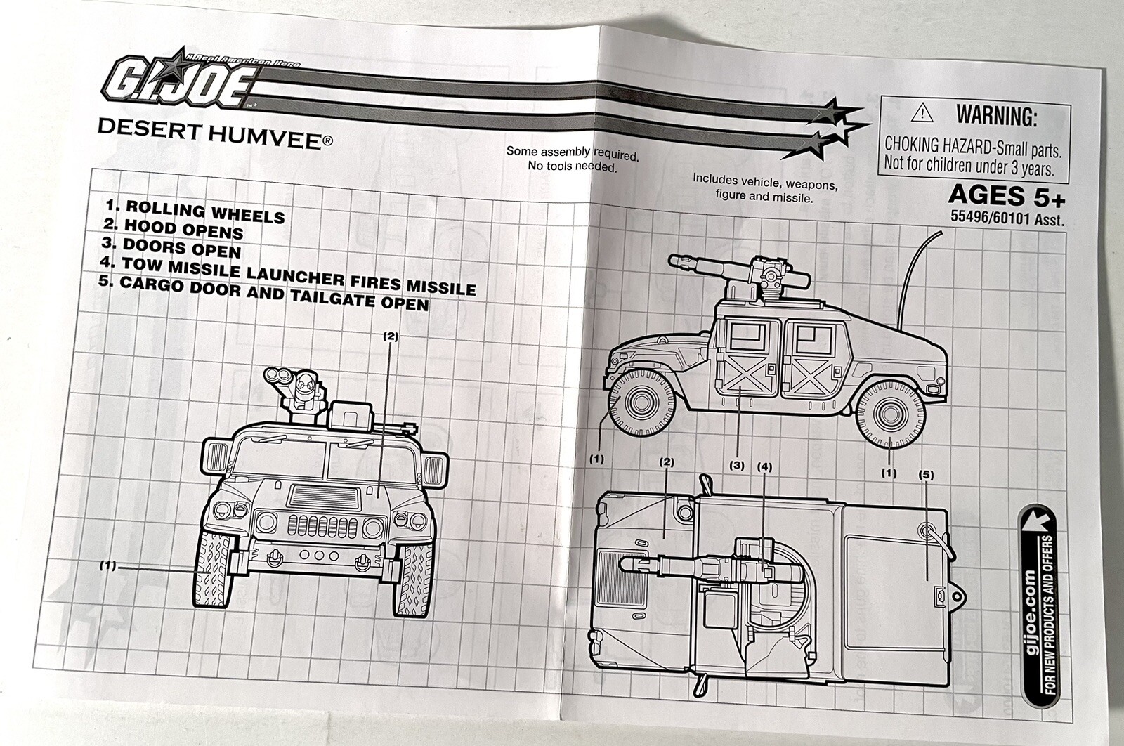 GI Joe 2005 Valor vs Venom Desert Humvee Blueprints Hasbro | eBay
