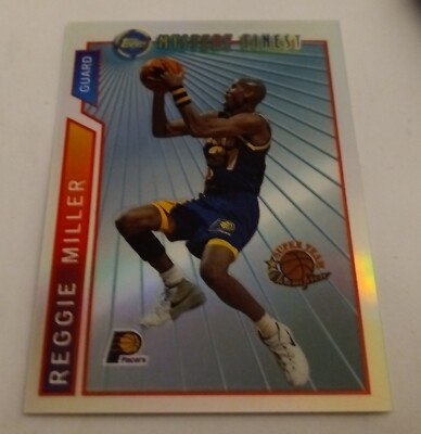 1996-97 REGGIE MILLER Topps Mystery Finest Borderless Refractor INSERT ...