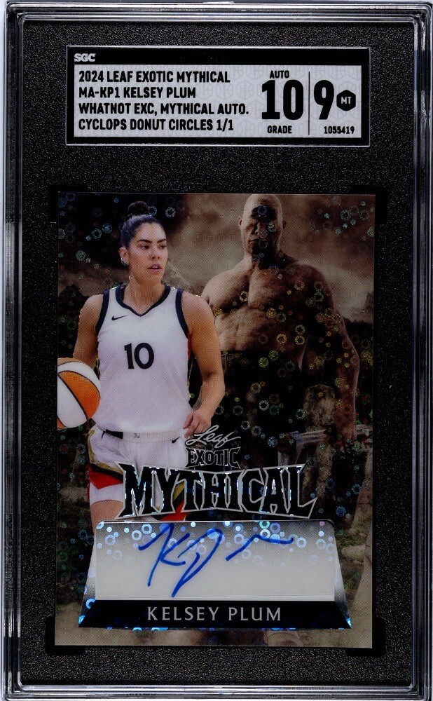 2024 KELSEY PLUM LEAF EXOTIC MYTHICAL CYCLOPS DONUT CIRCLES AUTO 1/1 ...
