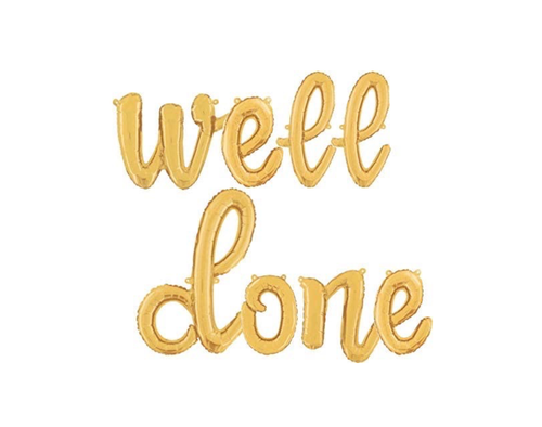 16" Script Cursive "Well Done" Balloon Letters | eBay